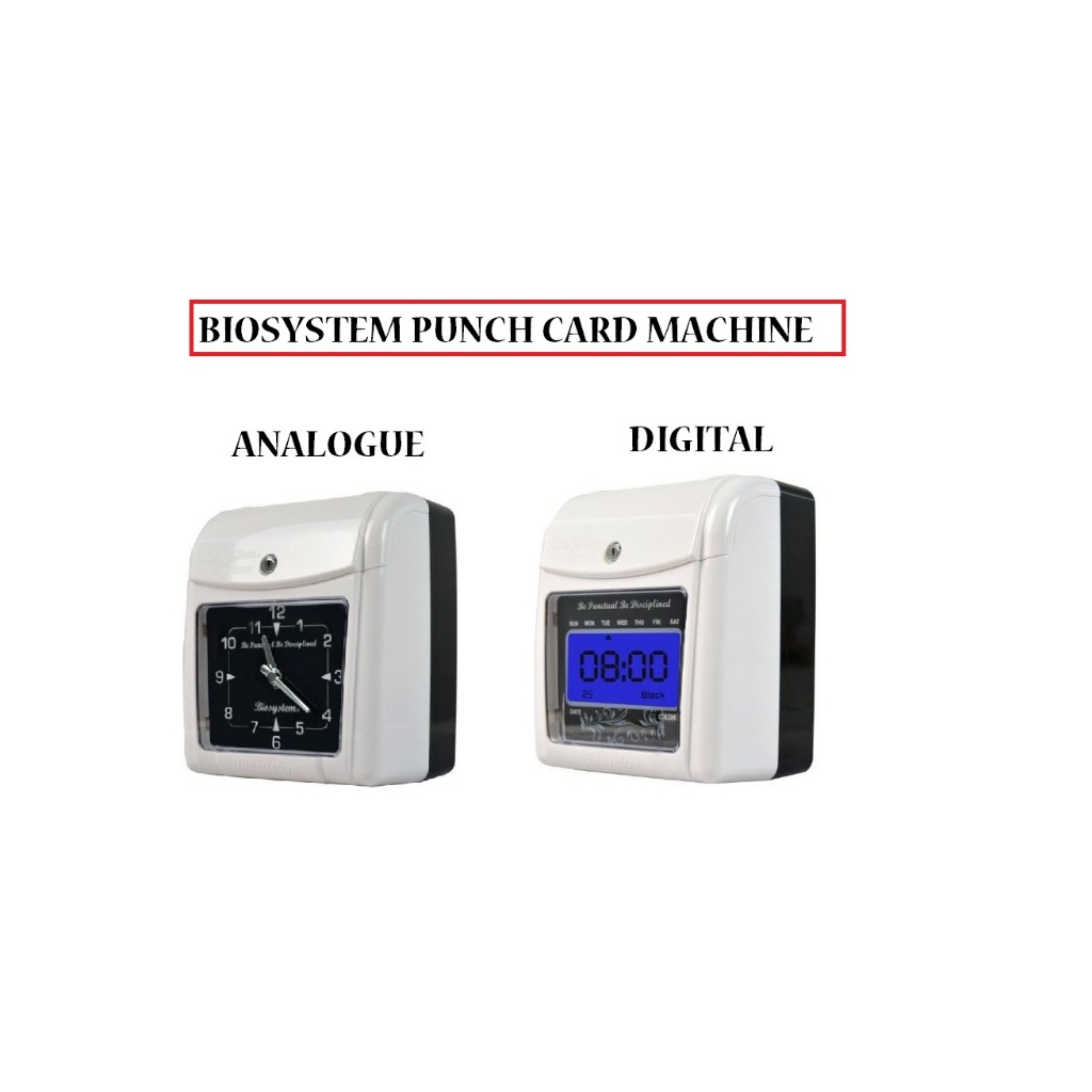 BIOSYSTEM BX3300 Punch Card Machine Analog Display Time Recorder ...