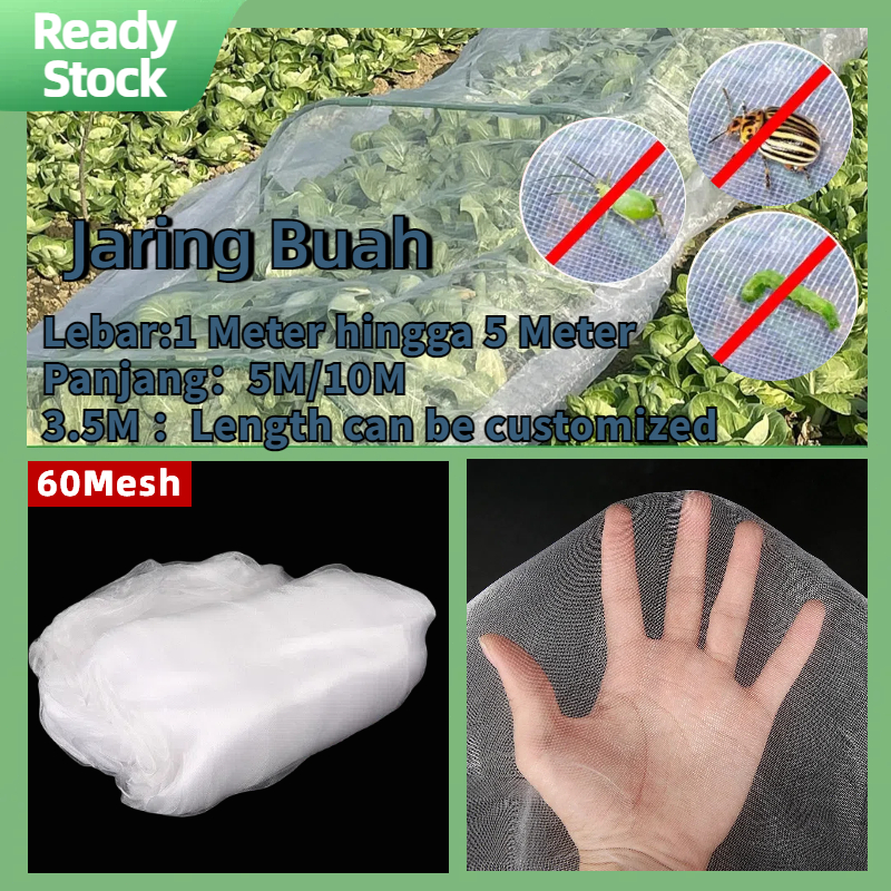 Fruit Netting Width 1 Meter hingga 5 Meter Anti Insect Net Vegetable ...