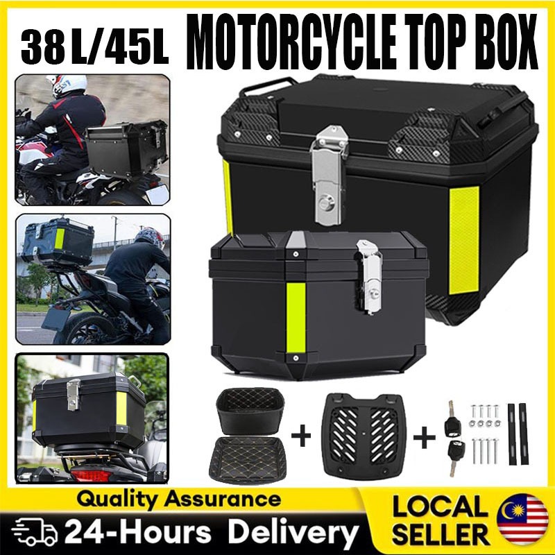Malaysia Spot 38L 45L High-Capacity Waterproof Box Motorcycle Box Accessories Motor Motorcycle ...