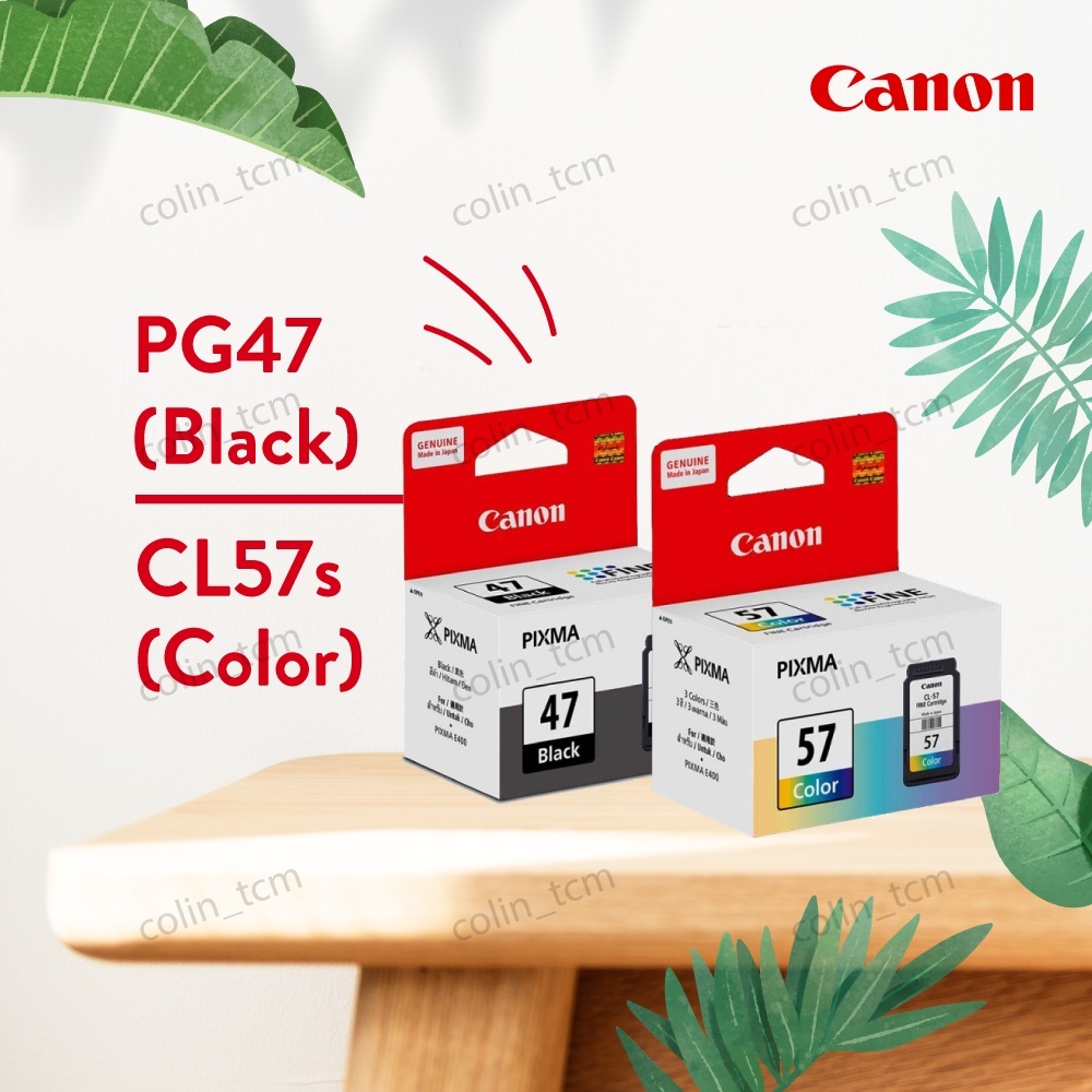 CANON PG47 canon CL57 canon CL57S CARTRIDGE. PRINTER E400, E410, E470 ...