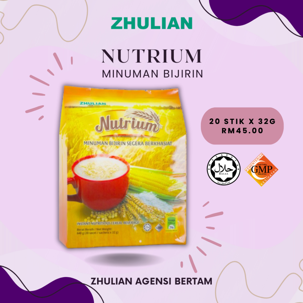 ZHULIAN Nutrium Minuman Bijirin Segera Berkhasiat (Instant Cereal Beverage) | Shopee Malaysia
