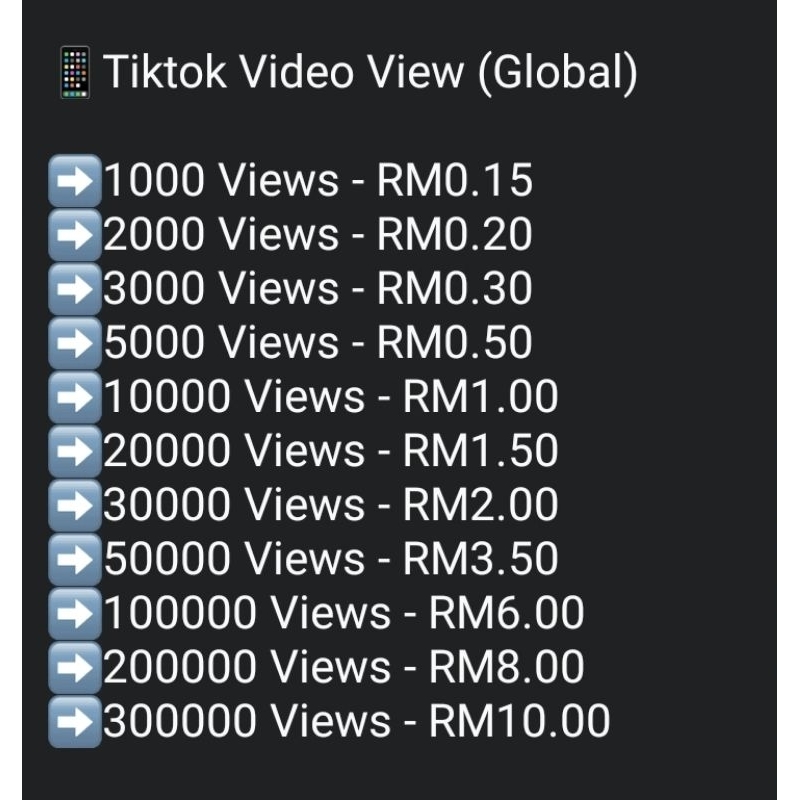 TIKTOK VIEWS MURAH BY CACIOUS STORE | Shopee Malaysia