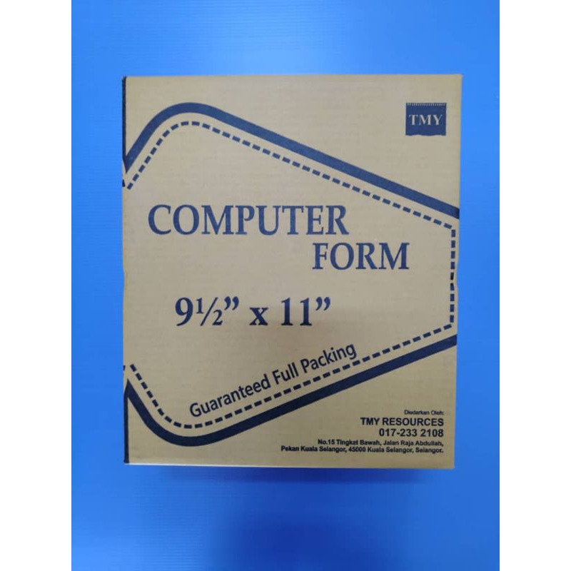 TMY Brand Computer Form 9½" x 11" White Color 4 ply | Shopee Malaysia