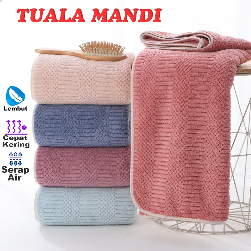 TOWEL COTTON FIBER TUALA MANDI CEPAT KERING SERAP AIR CEPAT MURAH DAN ...