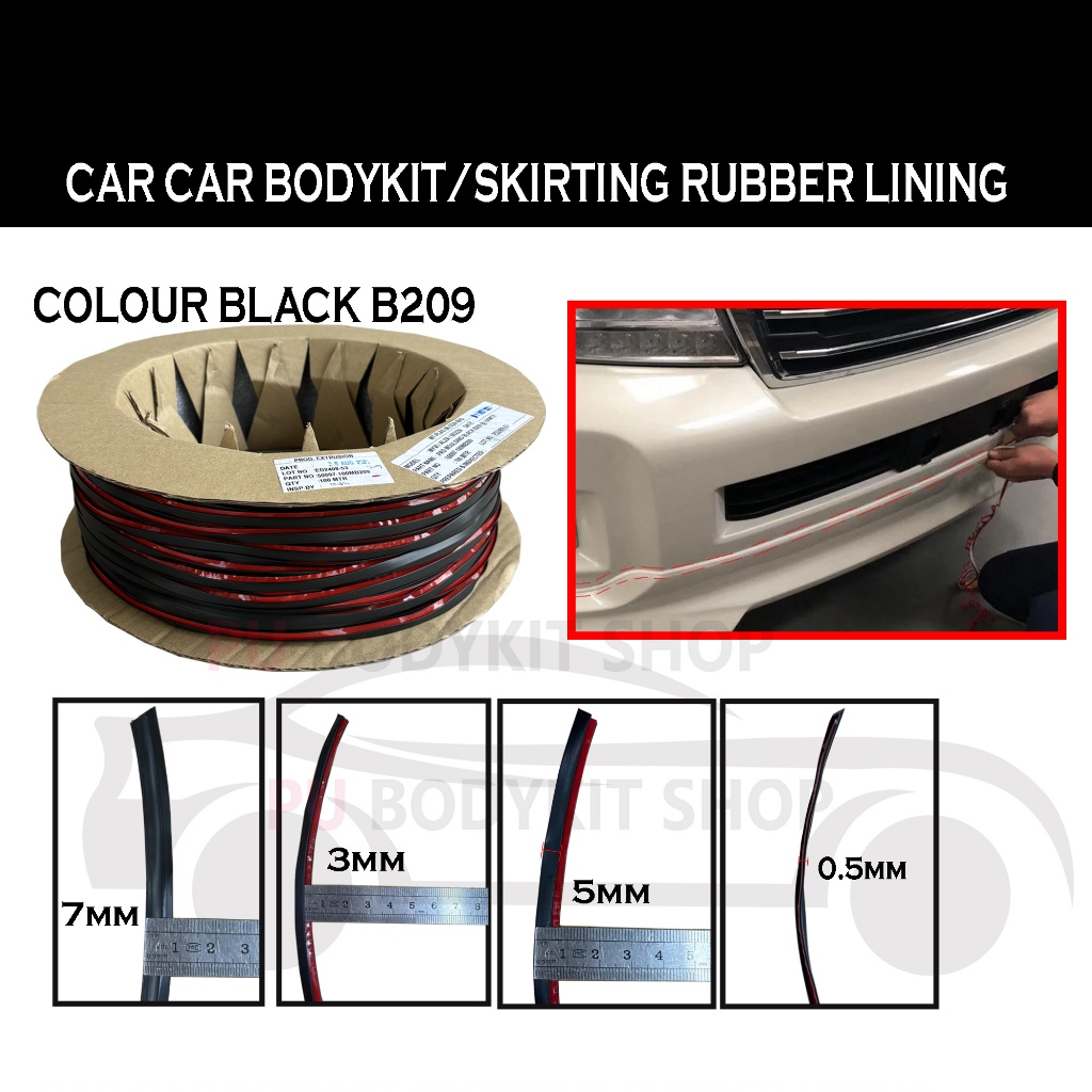 GETAH RUBBER LINING CAR BODYKIT SKIRTING ABS 1 METER RM5 | Shopee Malaysia