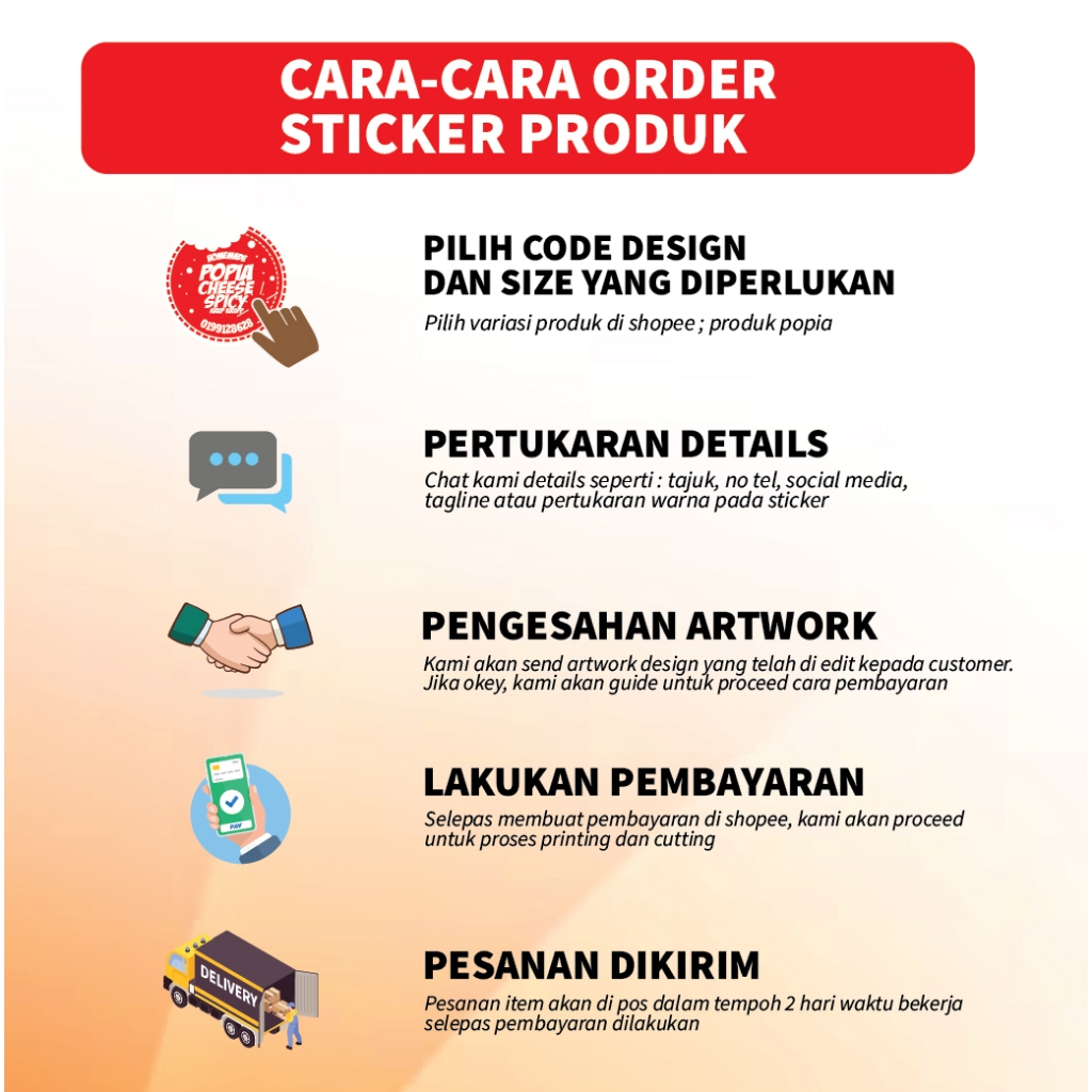 Popia Label Sticker Product - Label 3cm / 4cm / 5cm / 6cm / 7cm / 8cm ...