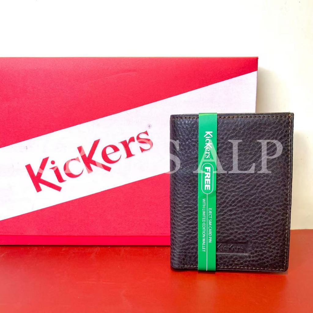 Kickers Short Wallet Card Holder Original Genuine Leather Free Eject ...