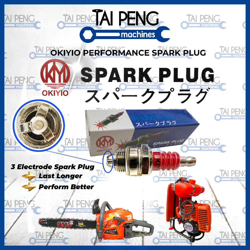 HEAVY DUTY TRIPLE SPARK HEAD OKIYIO SPARK PLUGS FOR MESIN RUMPUT ...