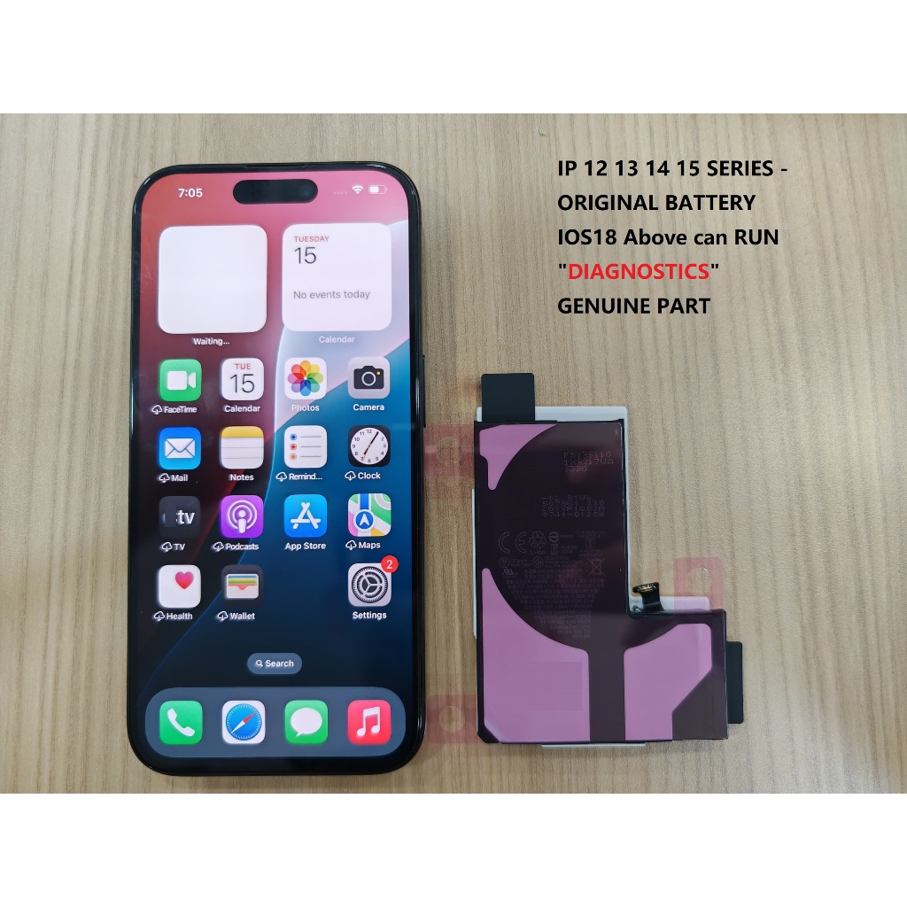 HPNCOM Battery Bateri Original Compatible For Iphone 12 13 14 15 SERIES ...