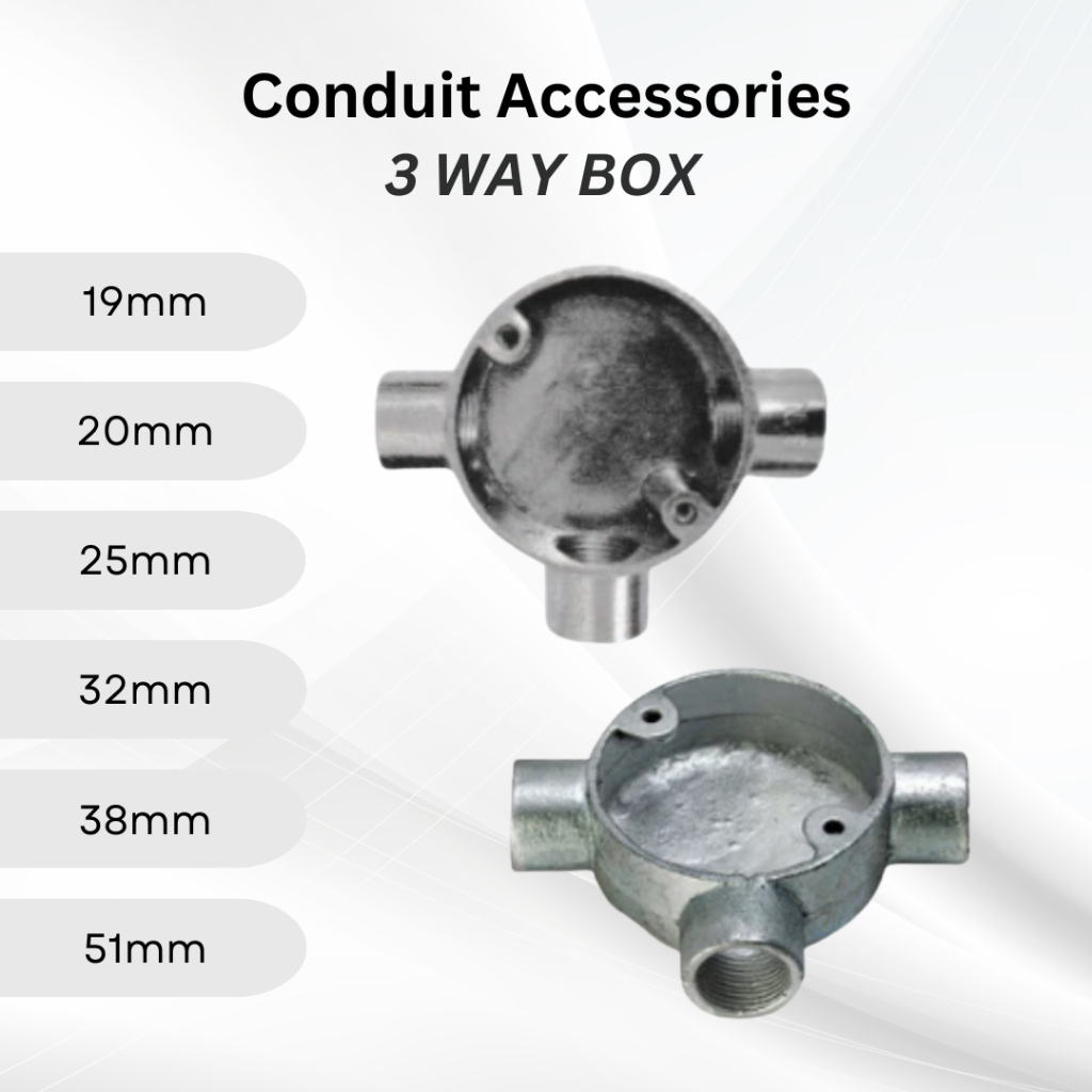 BENA JAYA PUM 3 Way Box 19MM 20MM 25MM 32MM 38MM 51MM Conduit ...