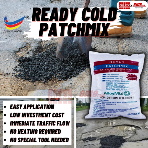 COLD PATCHMIX DJ READY FOR ASPHALT ROAD POTHOLE (SIAP SEDIA) (Turap ...