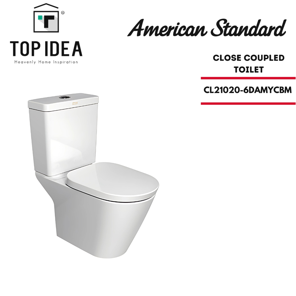 American Standard Tonic New Wave Close Coupled Toilet Set (Square Tank ...