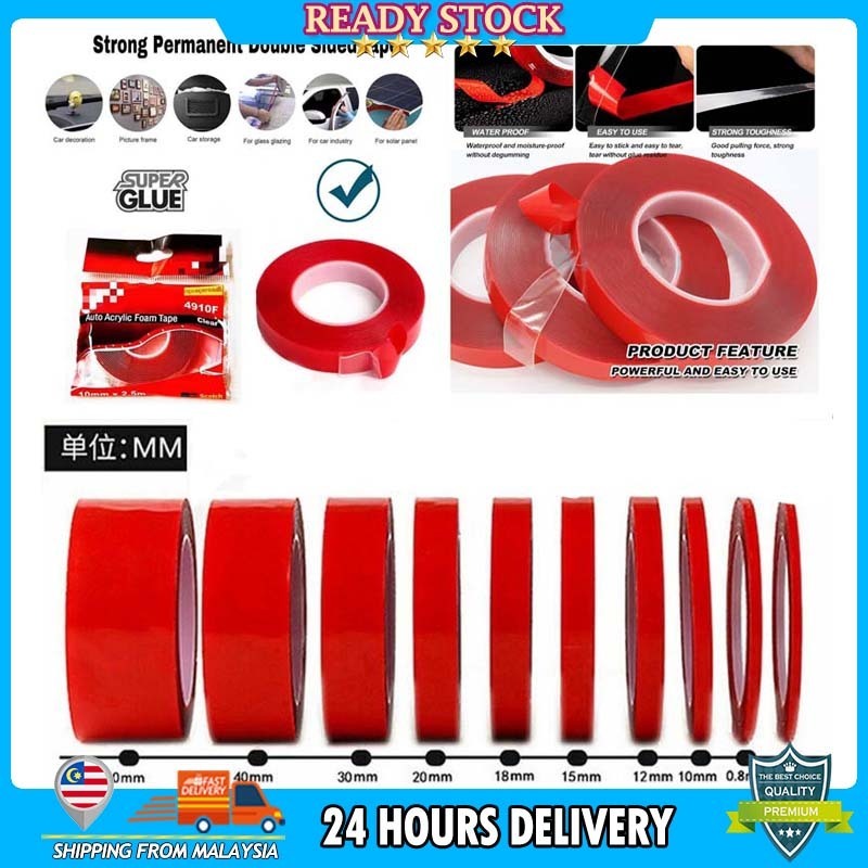 Strong Permanent Double Sided Super Self-Adhesive Sticky Tape Roll ...