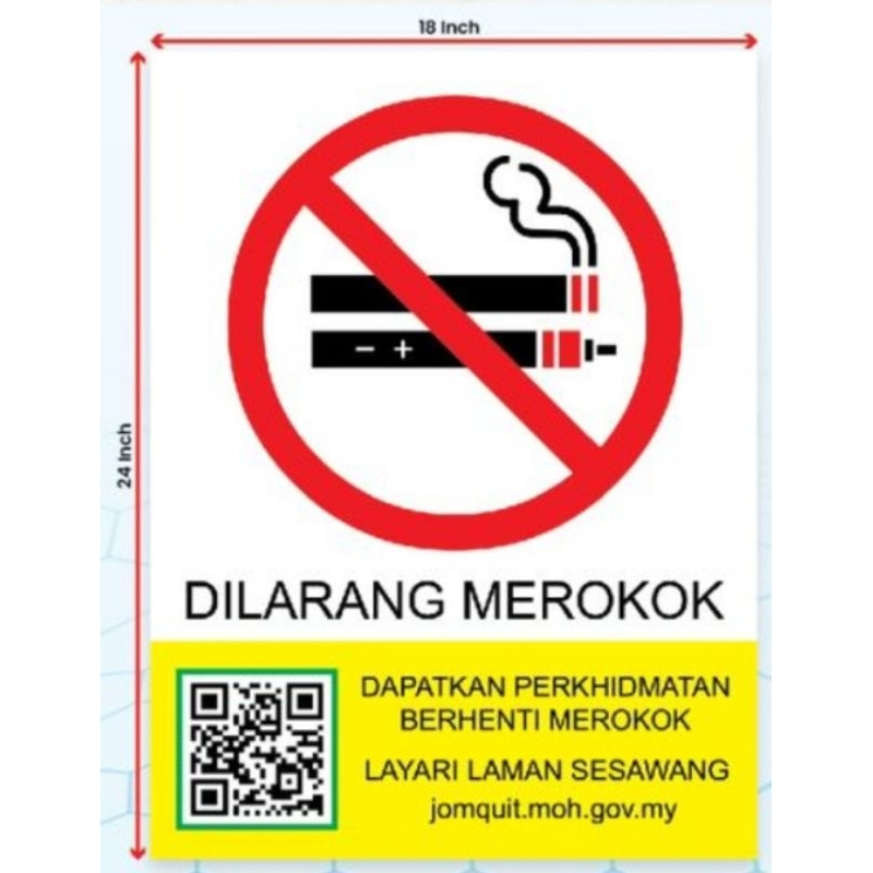 Tanda Larangan Merokok | Shopee Malaysia