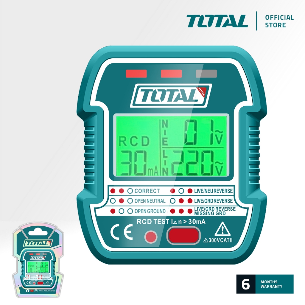 Total Socket tester BS plug with LCD Display (BS Plug, 90~250v, 45~65Hz ...