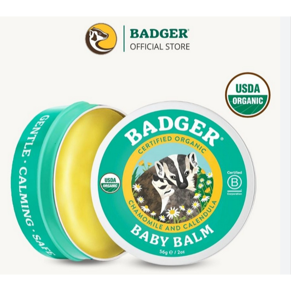 Badger Company, Organic Baby Balm, Chamomile & Calendula (56g) | Shopee ...