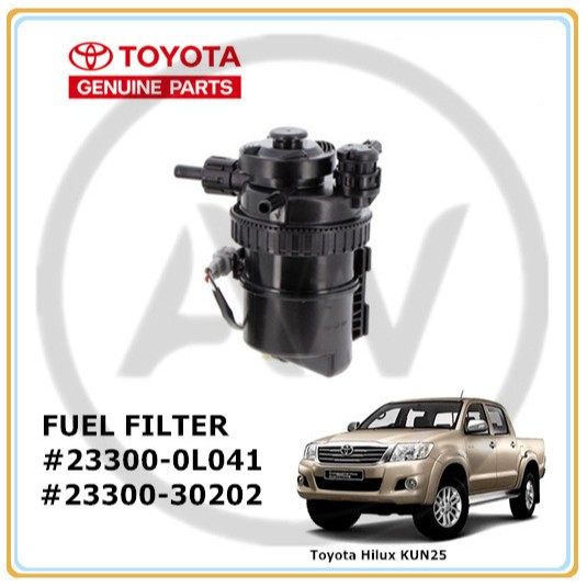 Original Toyota Hilux Vigo 2004-2015 Hand Pump Diesel Fuel Filter Assy ...