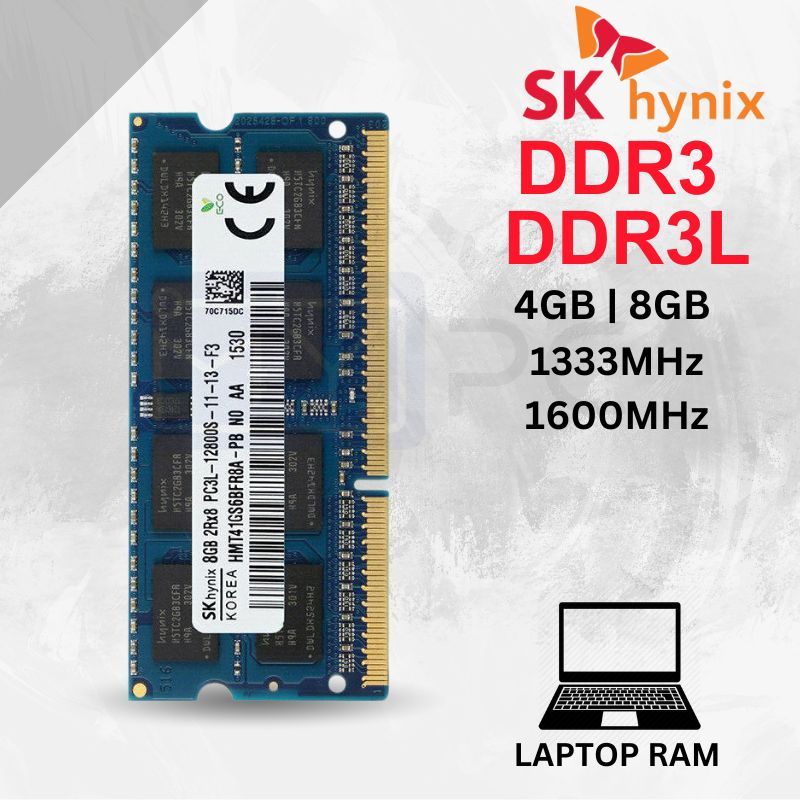 *Local Stock DDR3/DDR3L SK Hynix RAM Laptop 1333Mhz 1600Mhz 4GB 8GB Laptop RAM | Shopee Malaysia