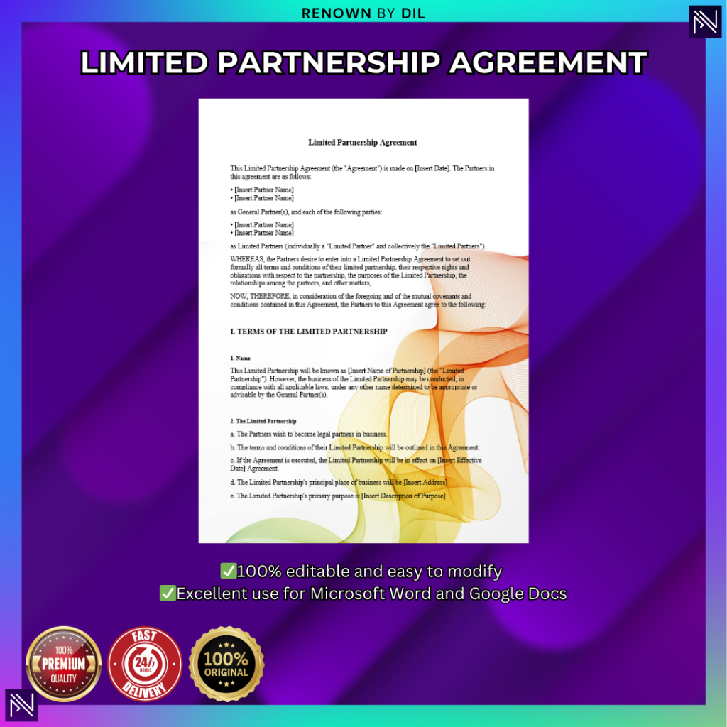 Limited Partnership Agreement | Perjanjian Perkongsian Terhad | Legal ...