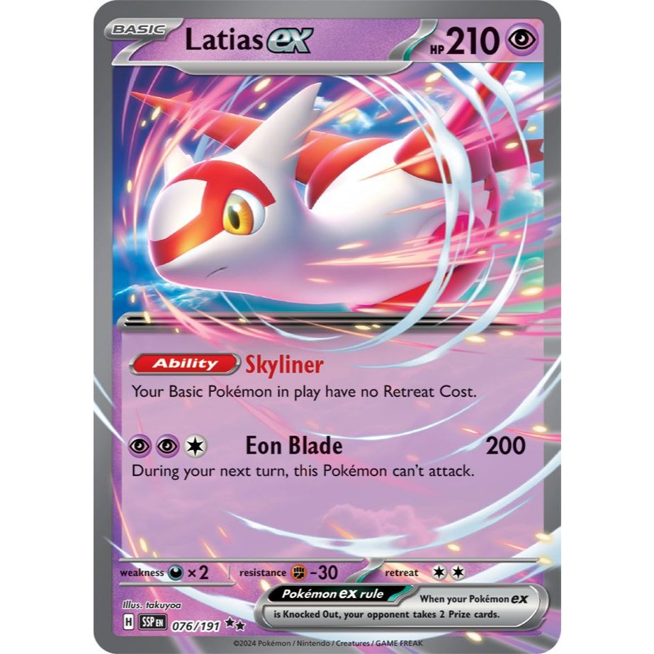 Latias ex / 076/191 / Ultra Rare / Scarlet & Violet Surging Sparks ...