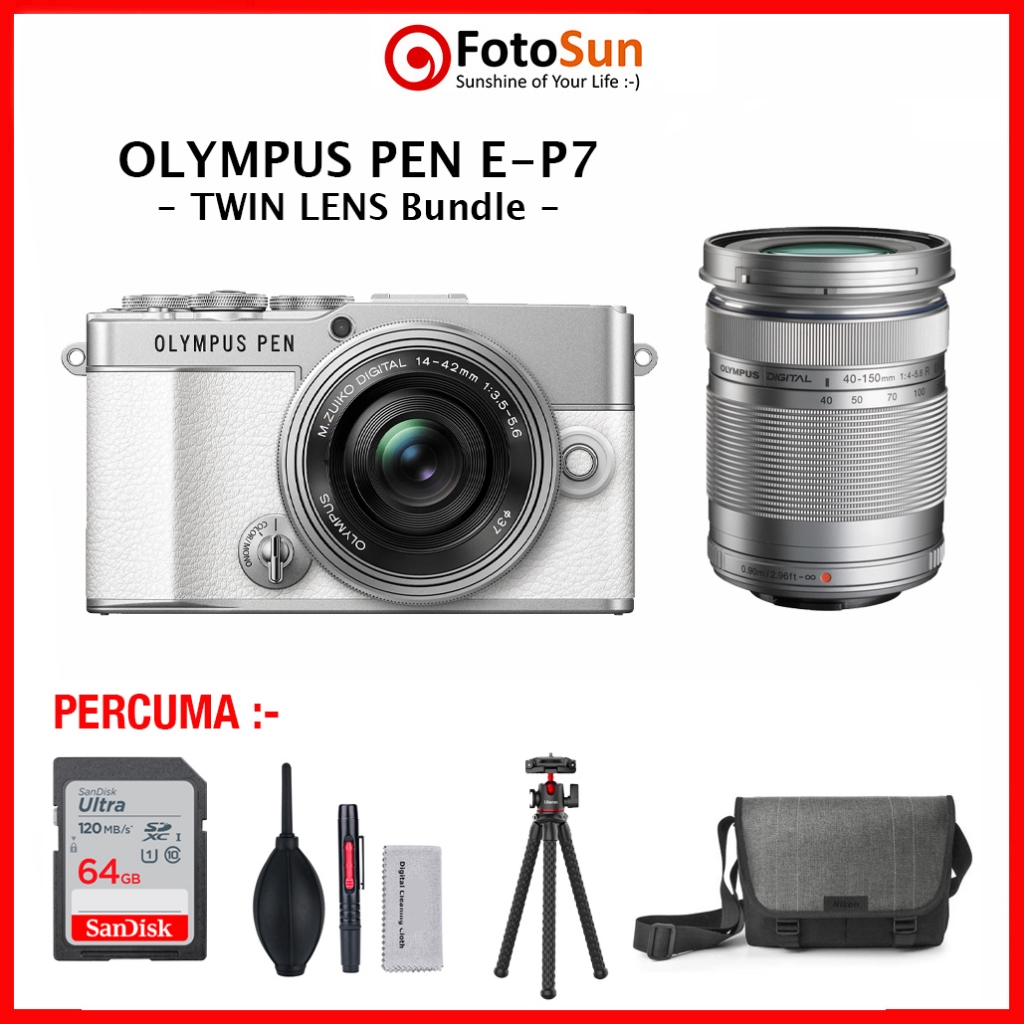 Olympus PEN E-P7 Compact Mirrorless Twin lens camera | Shopee Malaysia
