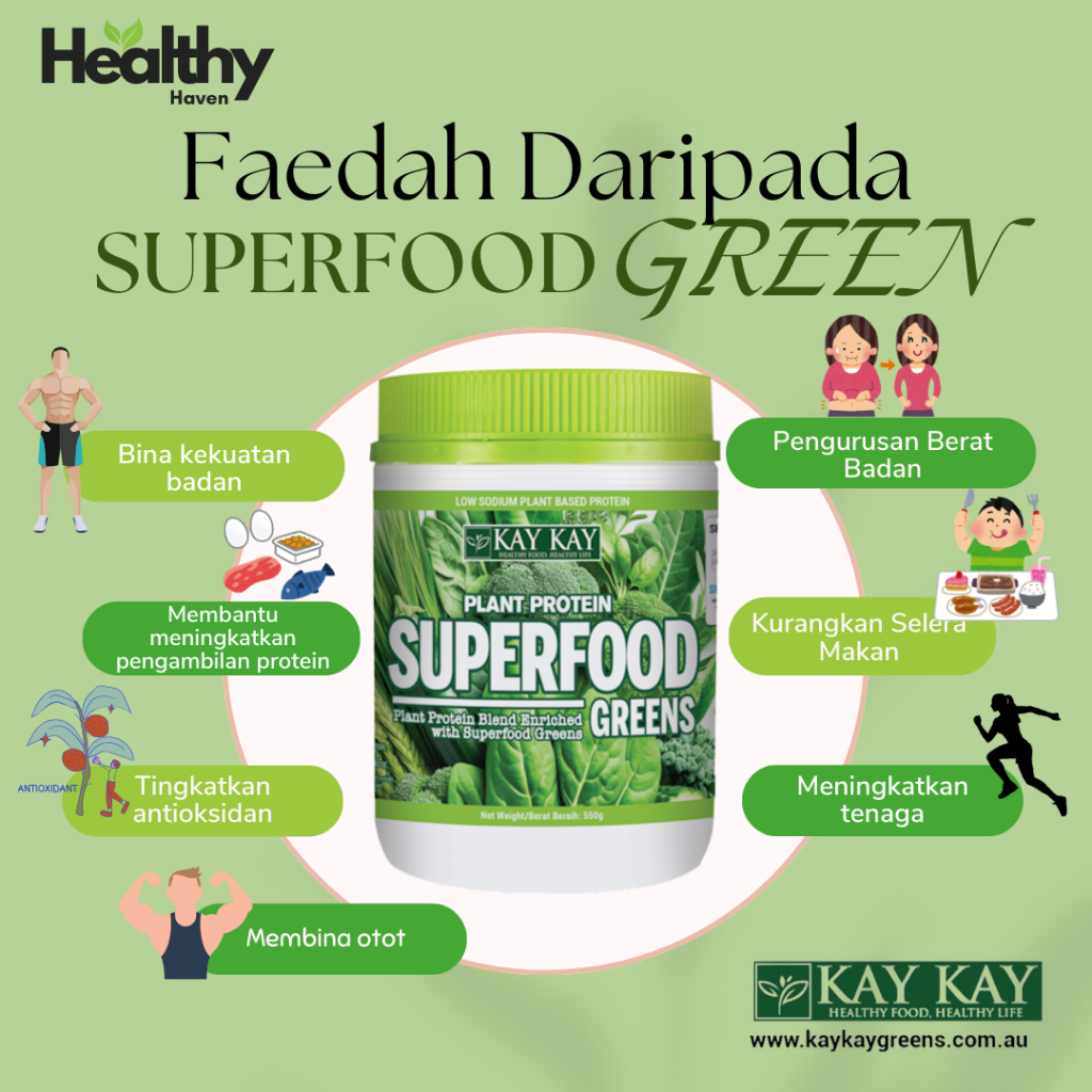 Protein Drink Plant KAY KAY Superfood Greens Vegan Friendly Gluten Free ...