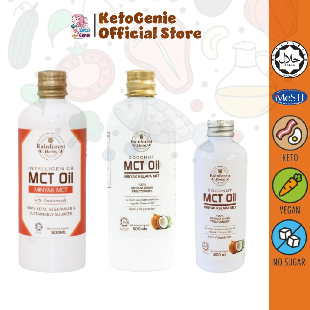 Rainforest Herbs Coconut C8 MCT Oil-Keto Bulletproof Beverage for ...