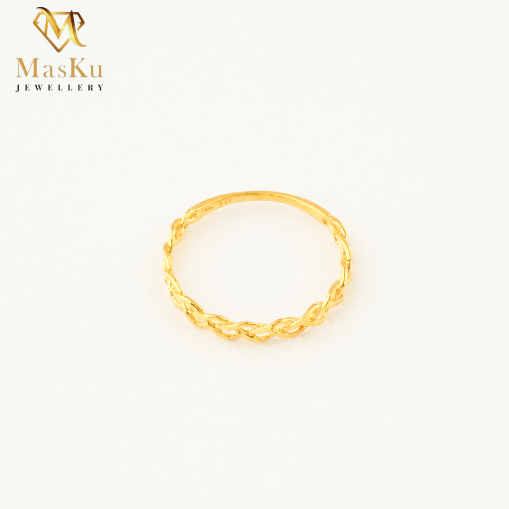 MasKu Jewellery Ring 22K / 916 Cincin Silang Cinta MKJR181041 | Shopee ...