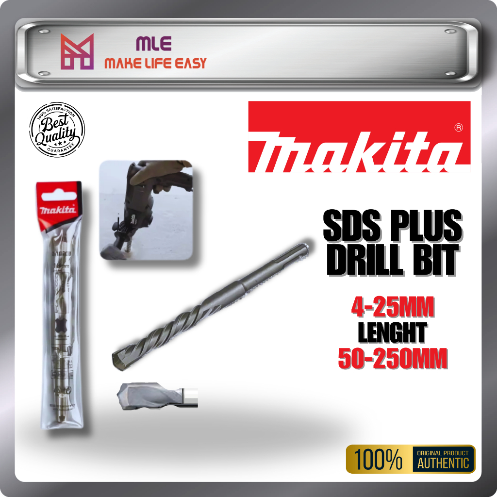 MAKITA SDS PLUS DRILL BIT CONCRETE DRILL BIT (4MM-25MM) | Shopee Malaysia