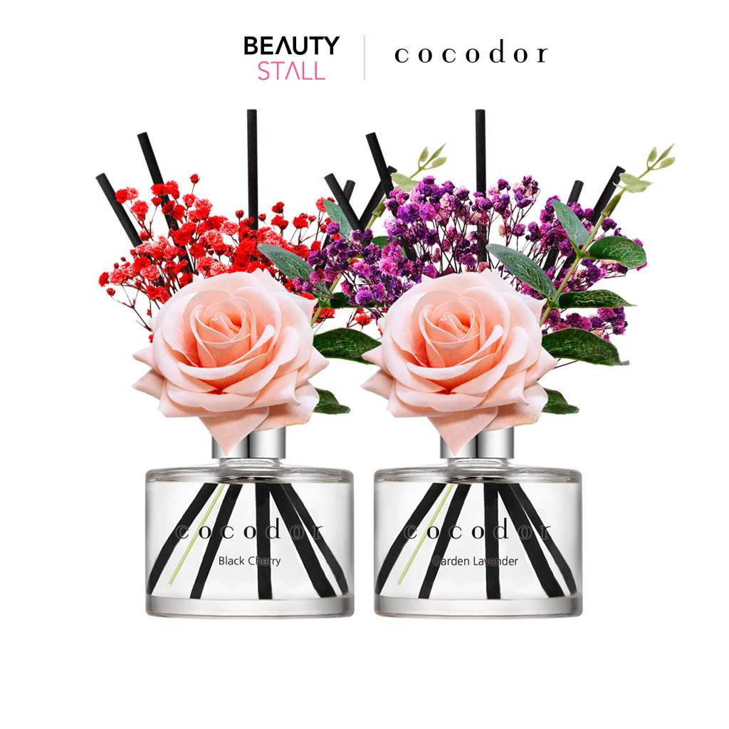 [Special Bundle] Cocodor Rose Flower Diffuser 200ml x 2 | Home Deco Scent Perfume Flower Design ...