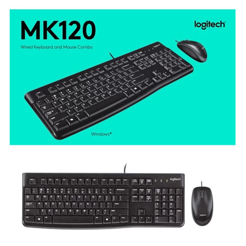 Logitech MK120 USB Keyboard & Mouse Combo | Shopee Malaysia