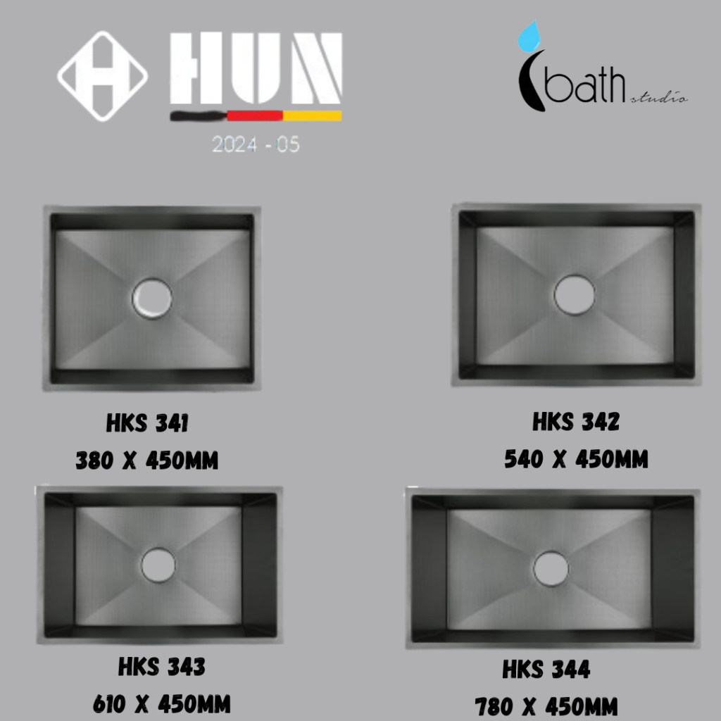 HUN Titanium Color Honeycomb Nanotech Kitchen Sink | Shopee Malaysia