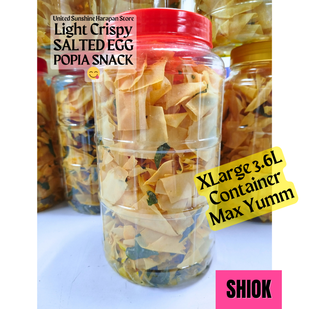 CRISPY SALTED EGG POPIA Skin Snack XL Pack Healthy Kerepek for Festive ...