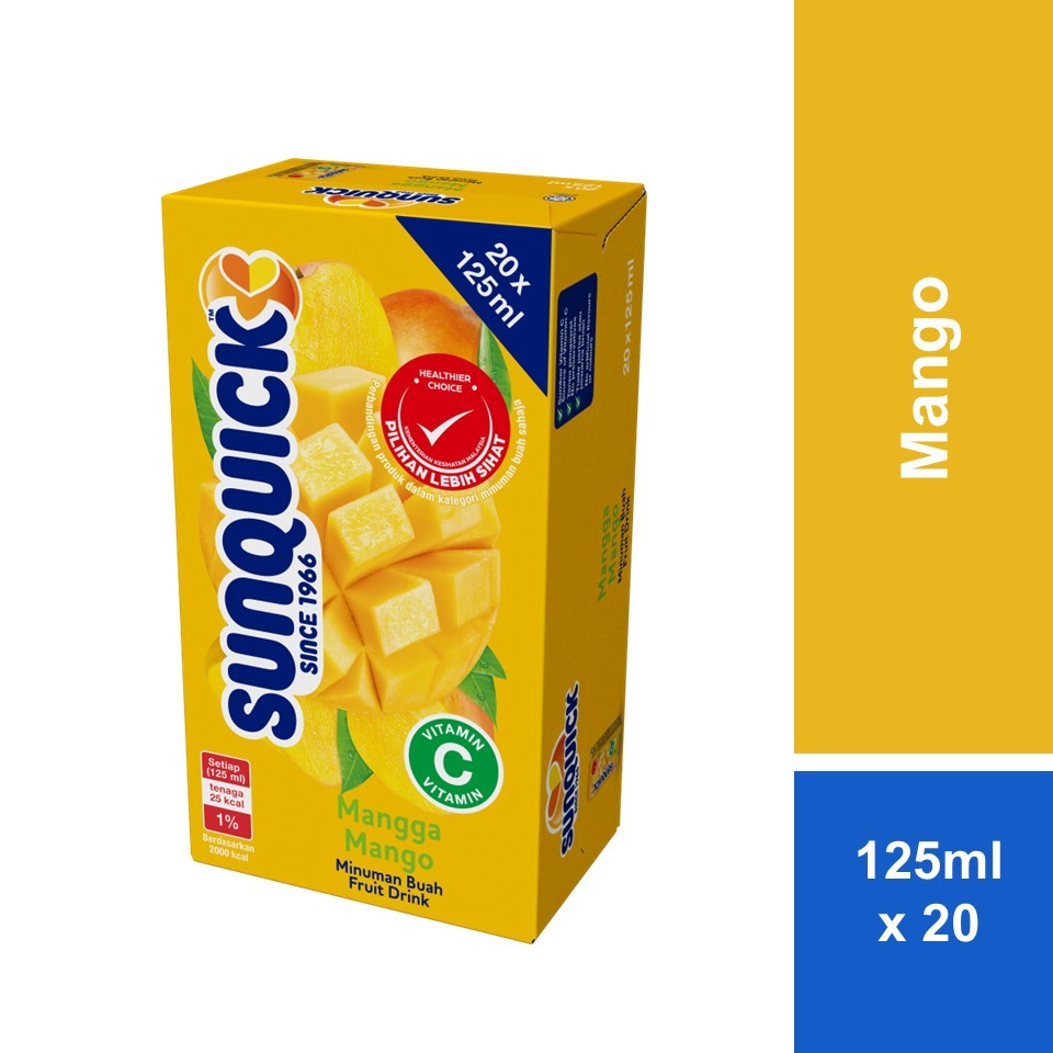 Sunquick Fruit Drink Mango 125ml x 20s | Shopee Malaysia