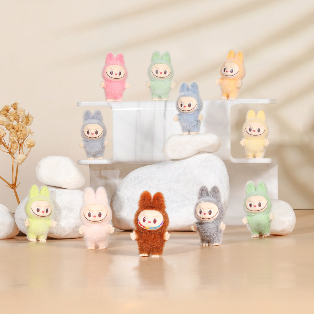 Mini Labubu Toys DIY Keychain Pendant Popmart Collection Cute Plush ...