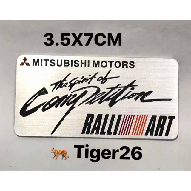 RALLIART MITSUBISHI MOTOR THE SPIRIT OF COMPETITION ALUMINIUM METAL ...