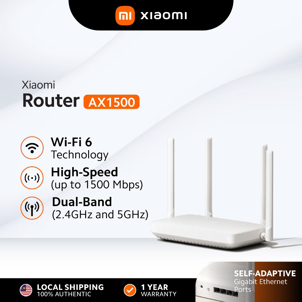 Xiaomi Router AX1500 | WiFi 6 Wireless Router | Dual Band Antennae ...