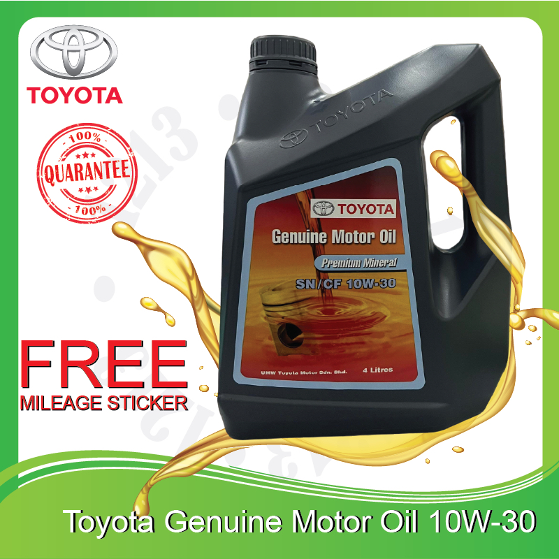 ORI NEW TOYOTA SEMI SYNTHETIC 10W30 4L YARIS CAMRY SIENTA ALPHARD ...