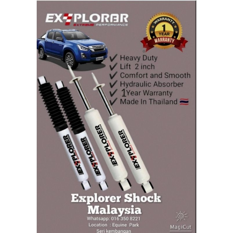 Explorer Shock Absorber, Isuzu Dmax V-Cross ( Front and Rear 4 pcs ...