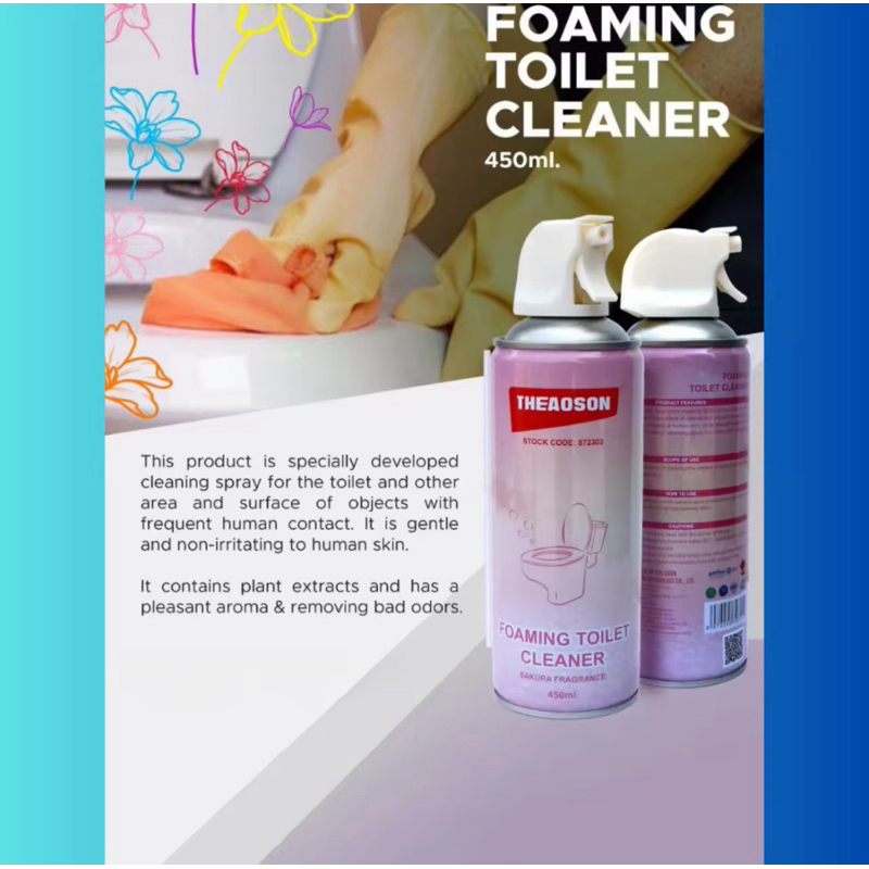 THEAOSON SAKURA FRAGRANCE FOAMING TOILET CLEANER (450ML) | Shopee Malaysia
