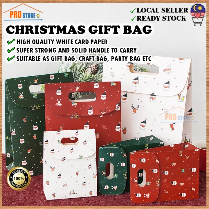 Christmas Gift Bag Thickened Candy Box Party Gift Bag Christmas Theme ...