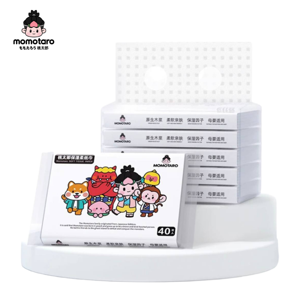 Momotaro Eco-Friendly Baby Facial Tissue Soft, Gentle for Sensitive ...