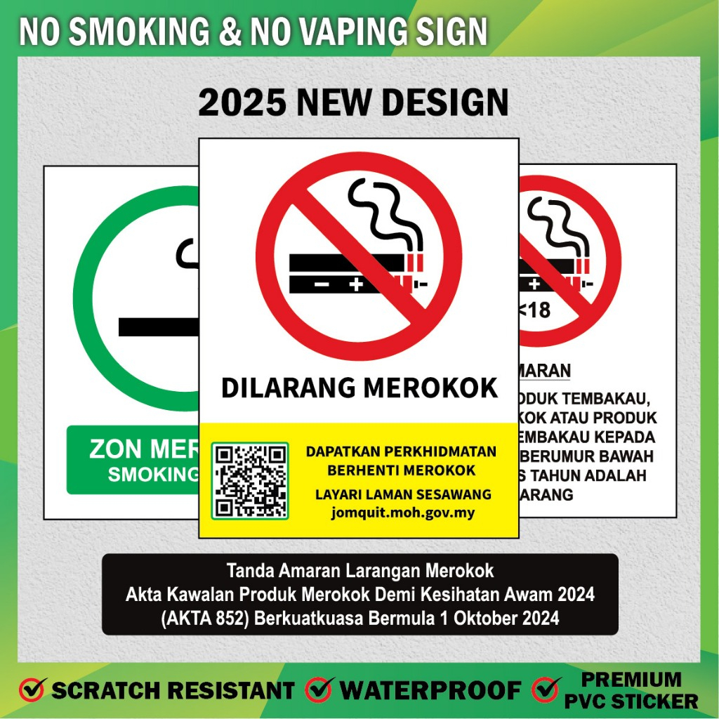 Dilarang Merokok Sign No Smoking Sign No Vaping Sign 2025 Government ...