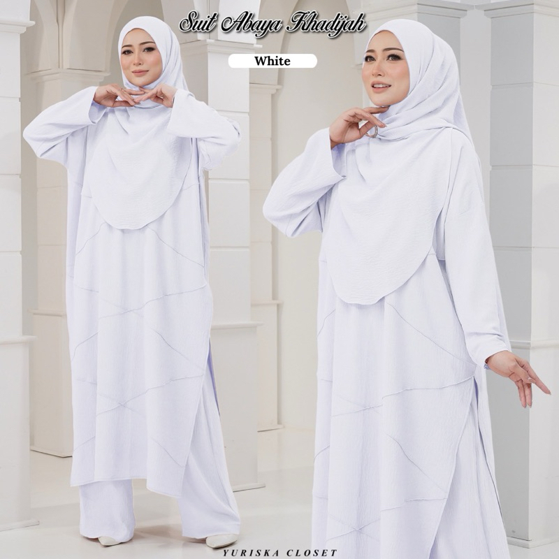Suit Abaya Khadijah Jubah Seluar Muslimah Labuh Set Baju Dan Seluar ...