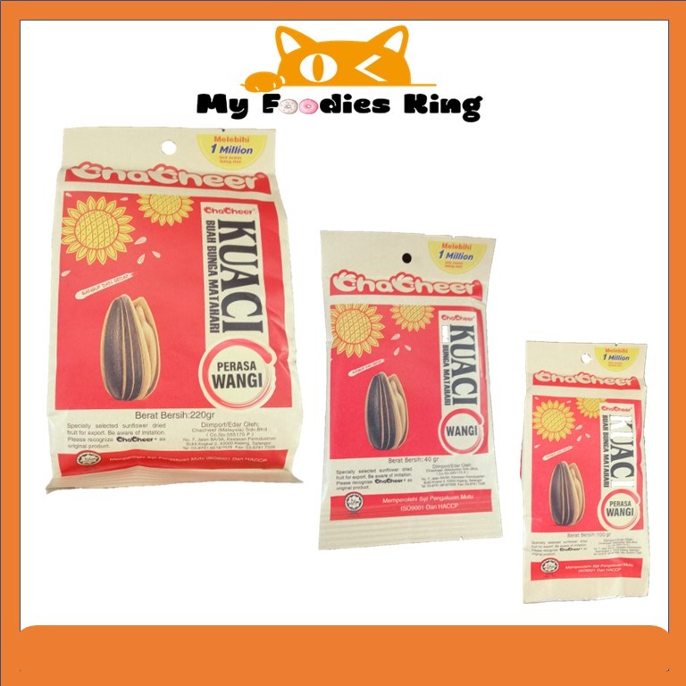 40g / 100g /220g Kuaci ChaCheer Sunflower Seed wangi [ My foodies King ...