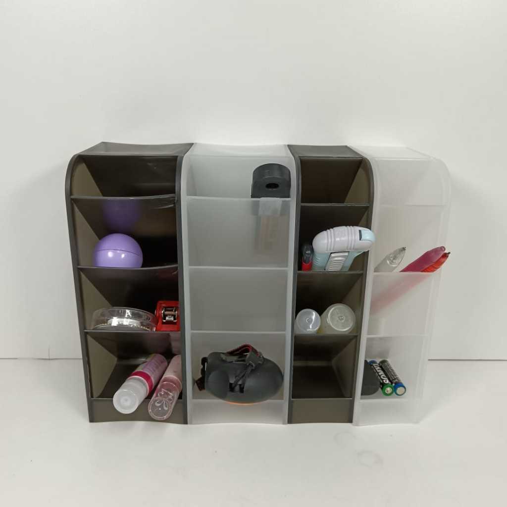 stationery storage box pen holder organizer multifunction transparent ...