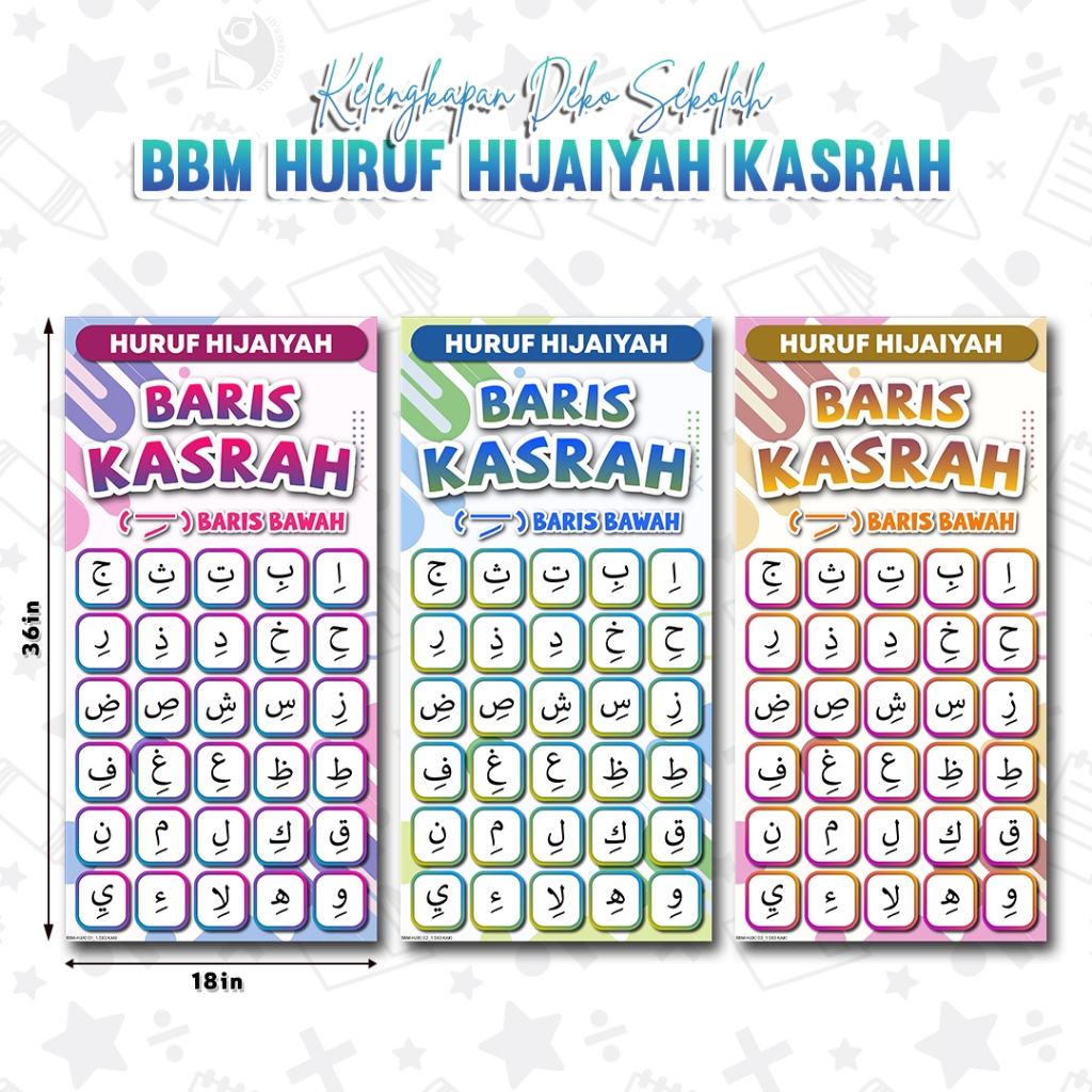 BBM HURUF HIJAIYAH BAWAH (KASRAH) / BARIS BAWAH/ BAHAN BANTU MENGAJAR ...