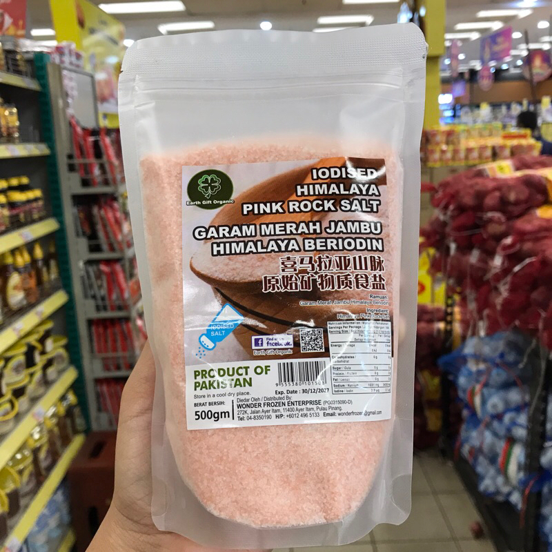 Earth Organic Himalayan Pink Rock Salt 500g Garam Merah Jambu Himalaya ...