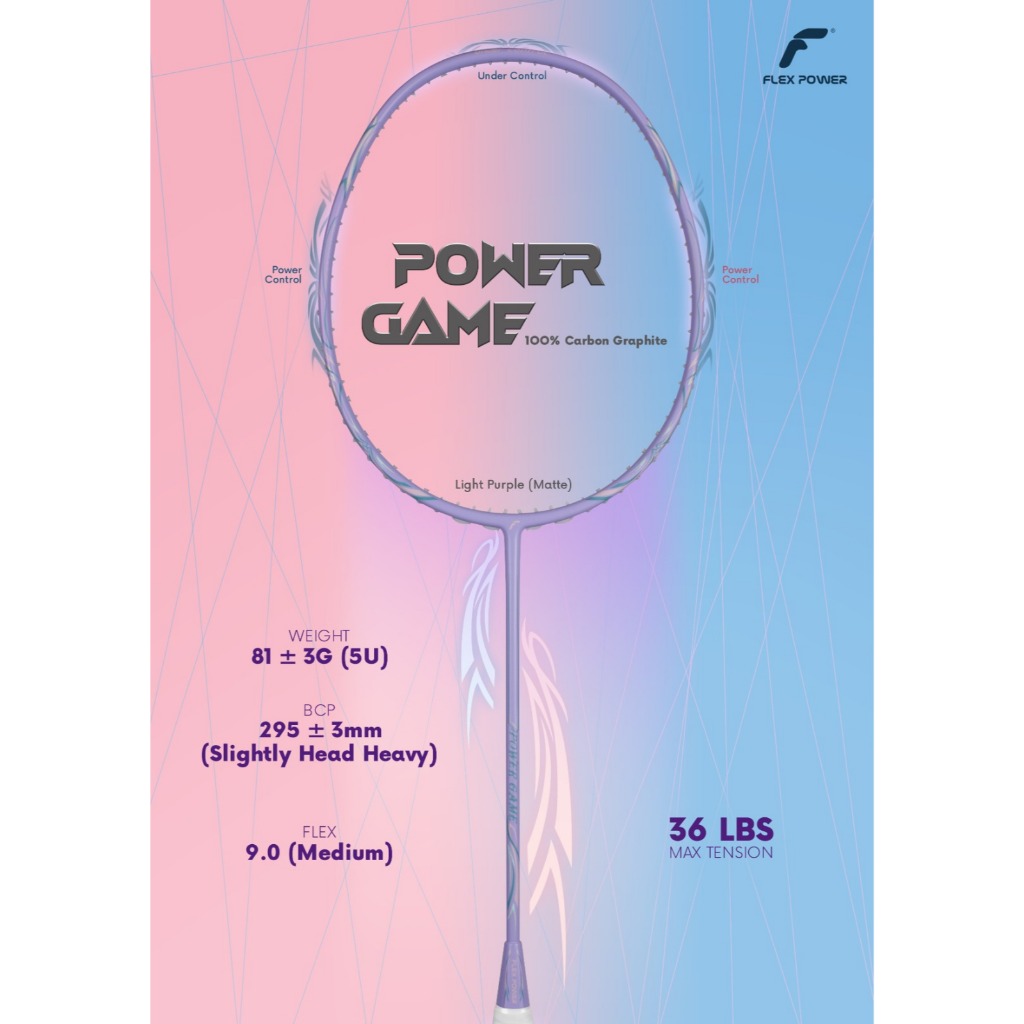 FLEX POWER Badminton Racket POWER GAME (100% ORIGINAL) | Shopee Malaysia