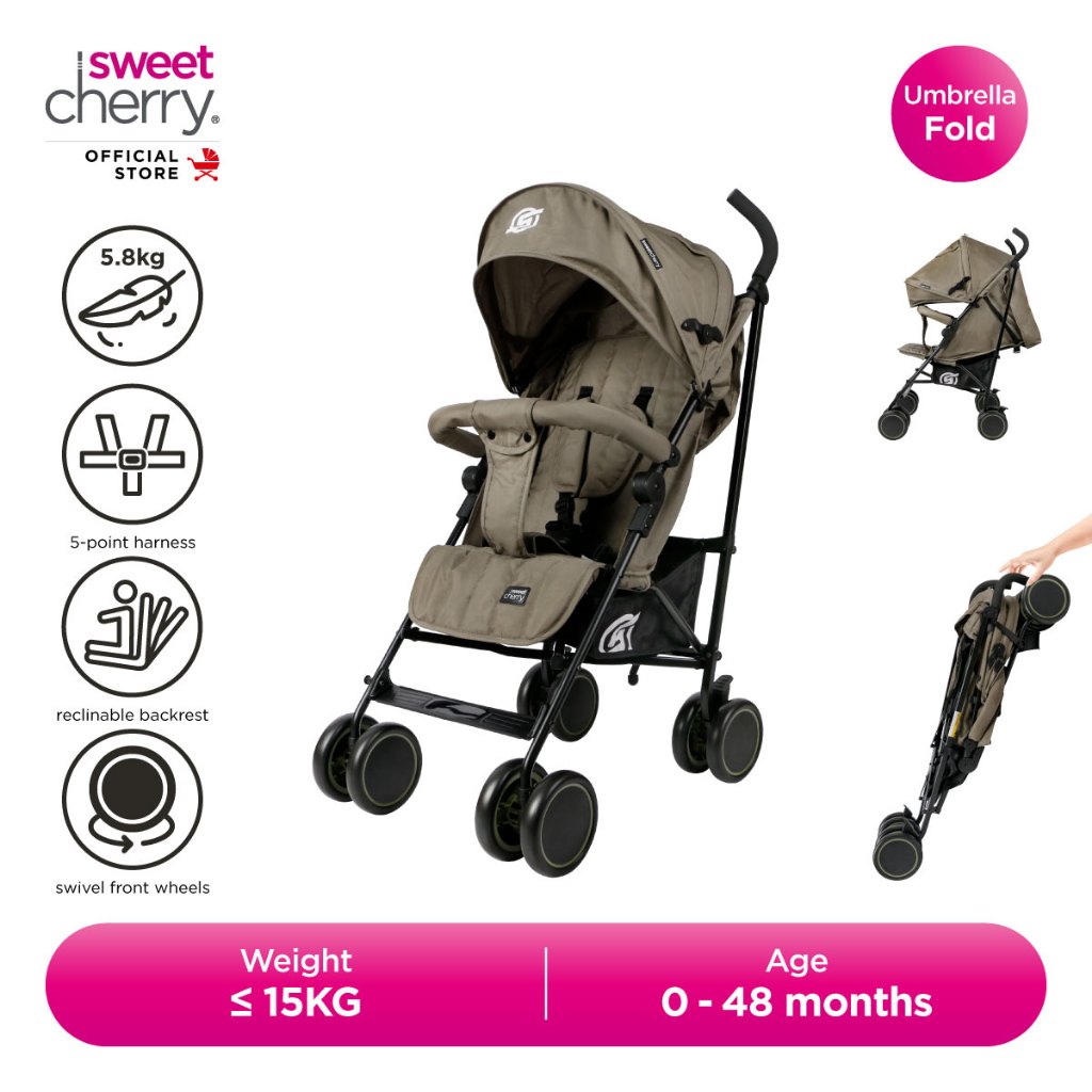 Sweet Cherry Umbrella Folding Baby Stroller S101 Ollie Baby Buggy ...